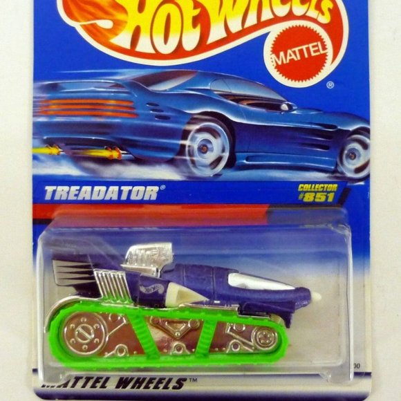 Mattel | Toys | Hot Wheels Treadator 85 Blue Diecast Tank 1998 | Poshmark